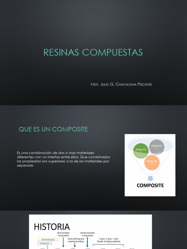 Resinas Compuestas: Tipos y Composición | PDF | Compuesto Dental ...