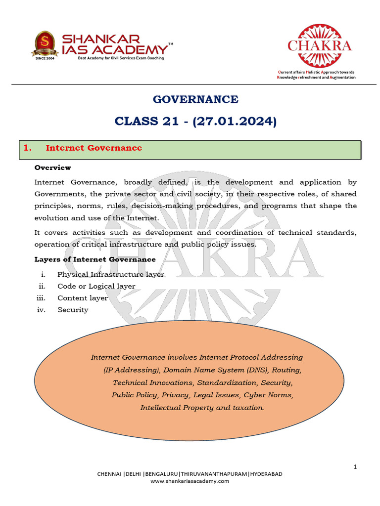 CHAKRA 21 Governance | PDF | Internet Governance | Computer Security