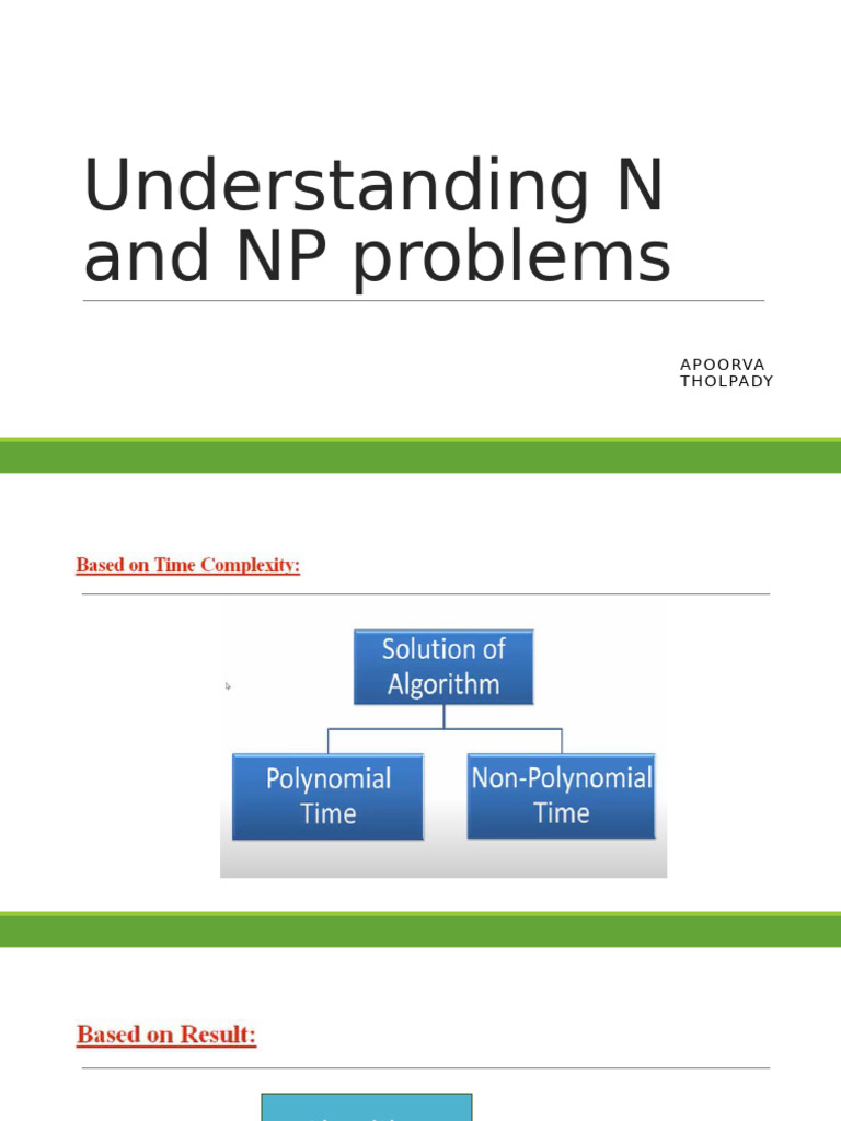 Understanding N and NP Problems | PDF