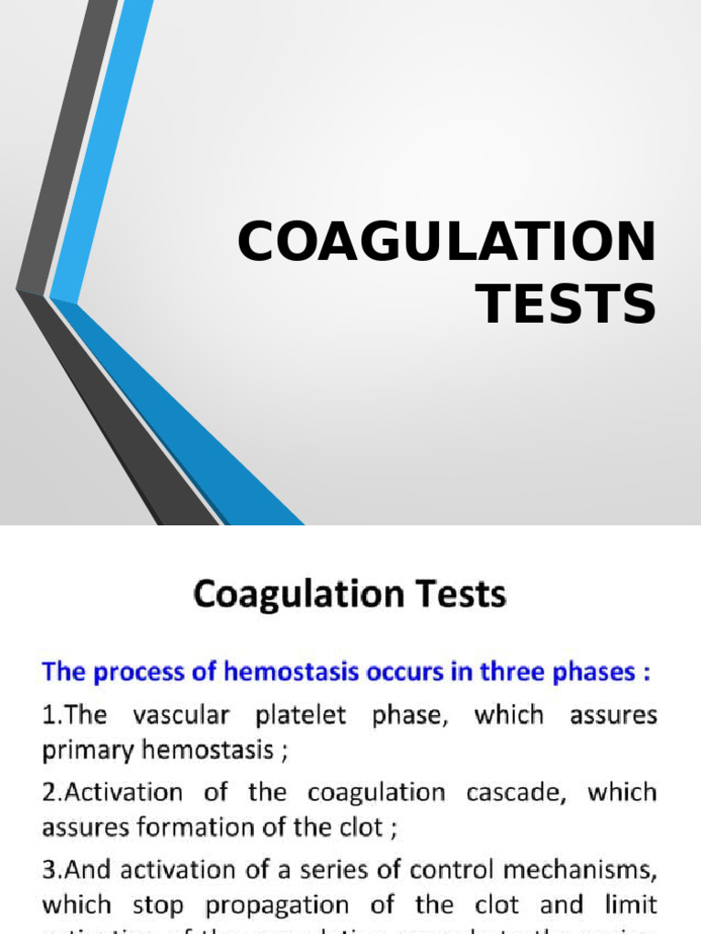 Coagulation Tests | PDF