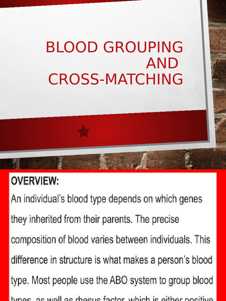 Blood Grping and Cross Matchg | PDF
