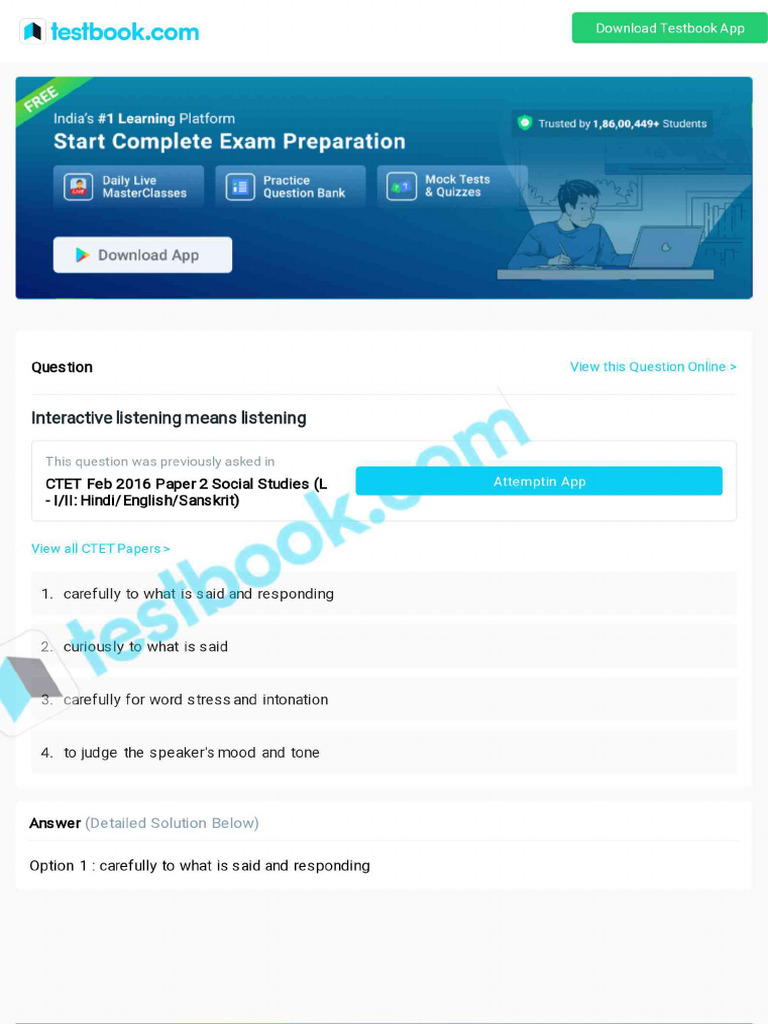Interactive Listening Means Listening 5fc358fc7d307b34337856e6 | PDF