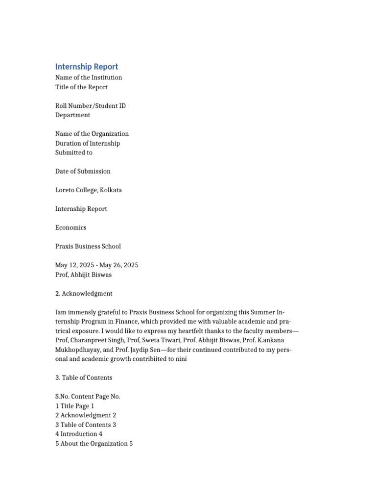 Internship Report | PDF