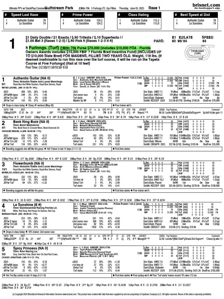 GPX 0605 y | PDF | Horse Racing | American Racehorses