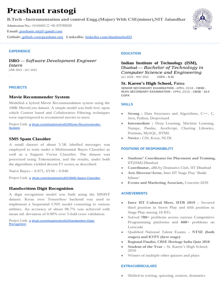 Mehul IIT (ISM) .PDF 1 | PDF | Support Vector Machine | Computing