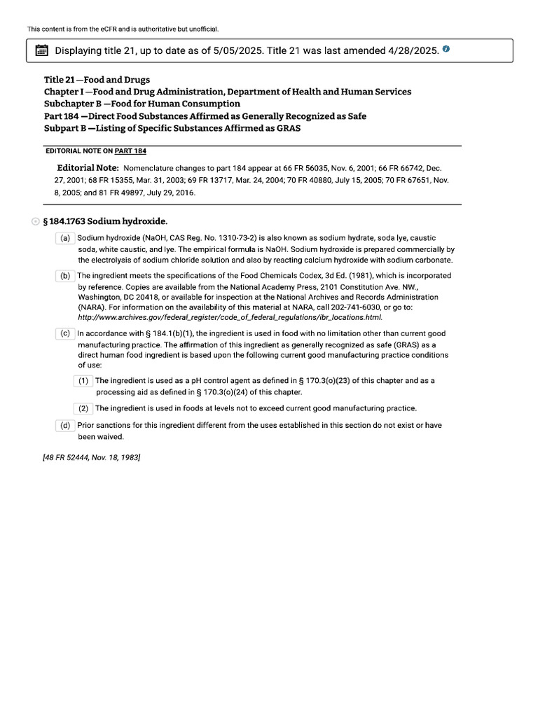Sodium Hydroxide | PDF