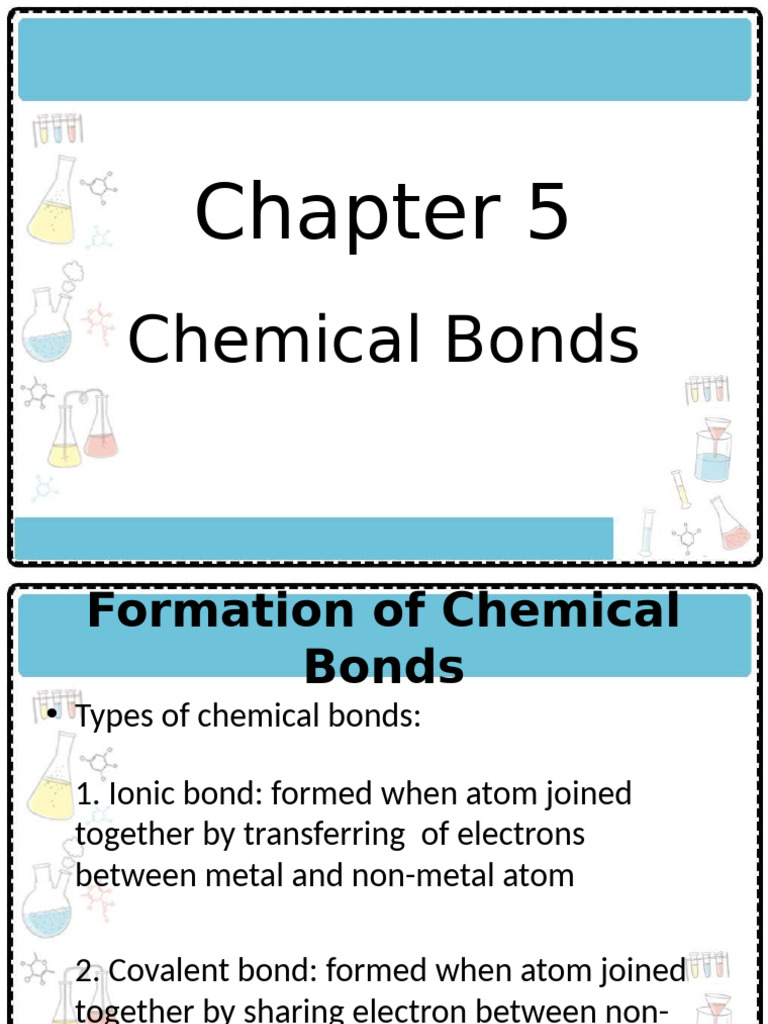 Chapter 5 Chemical Bonds | PDF | Ionic Bonding | Chemical Bond
