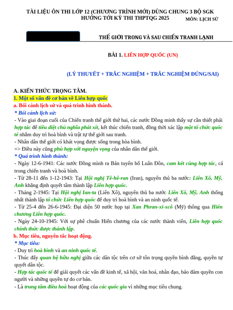 Bài 1 TN+ ĐS | PDF