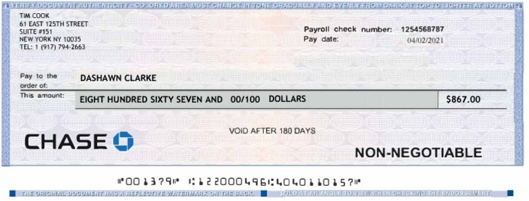 Chase Employee Pay Statement | PDF | Payroll | Economy Of The United States