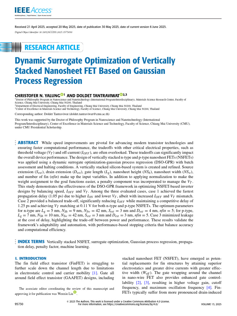 Dynamic Optimization of NSFET Designs | PDF | Field Effect Transistor ...