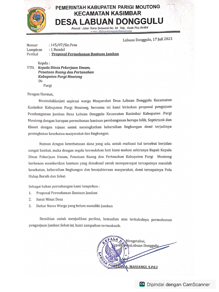 Contoh Proposal Jamban | PDF
