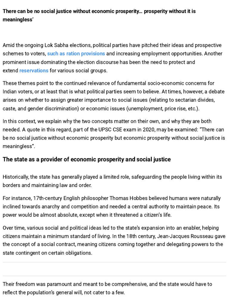 Economic Prosperity and Social Justice | PDF | Social Justice | Justice