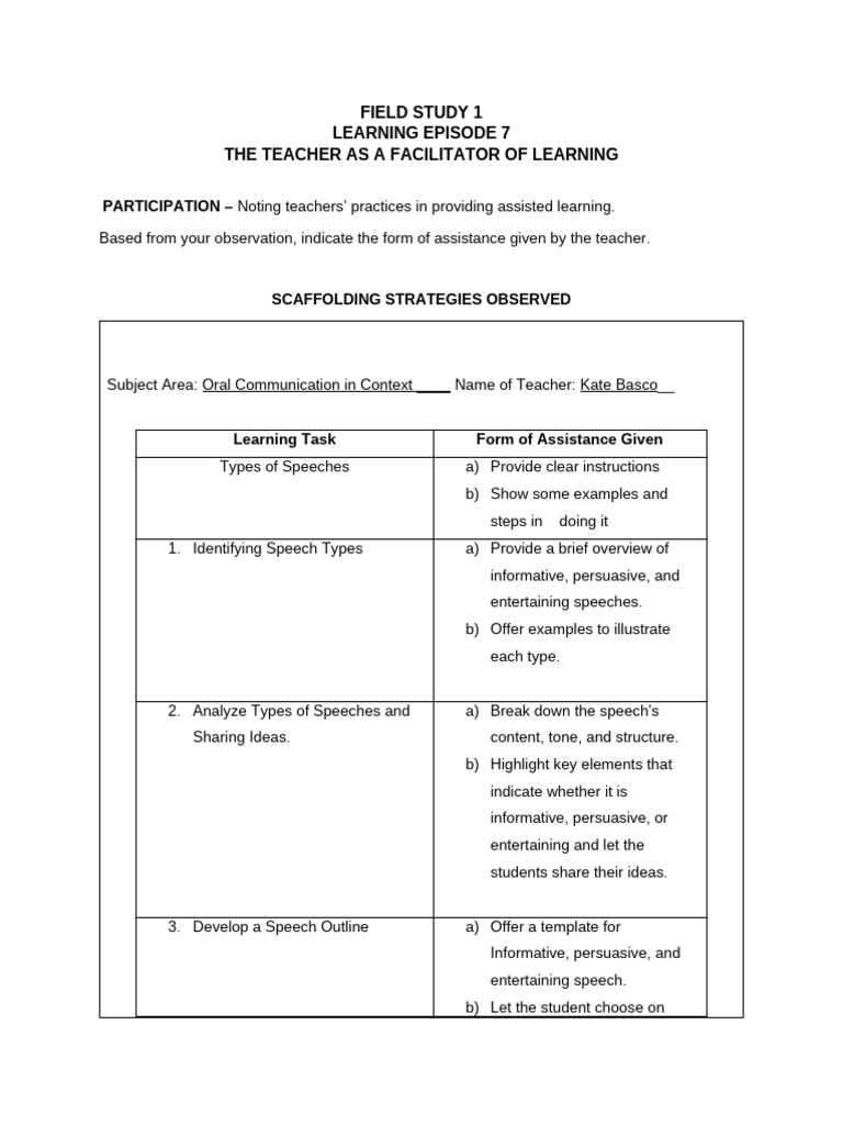Fs1 Learning Episode 7-+Mallari,+Camile+s | PDF | Learning | Teachers