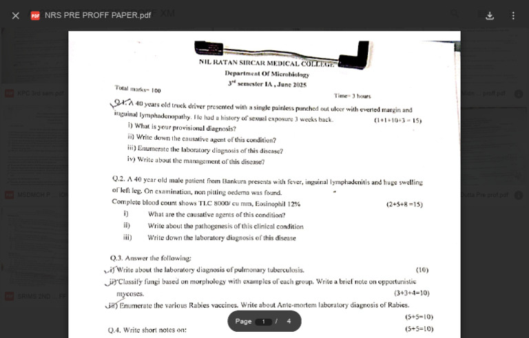 2nd Proff Sempct Paper by Bengal Mbbs - Google Drive 2 | PDF