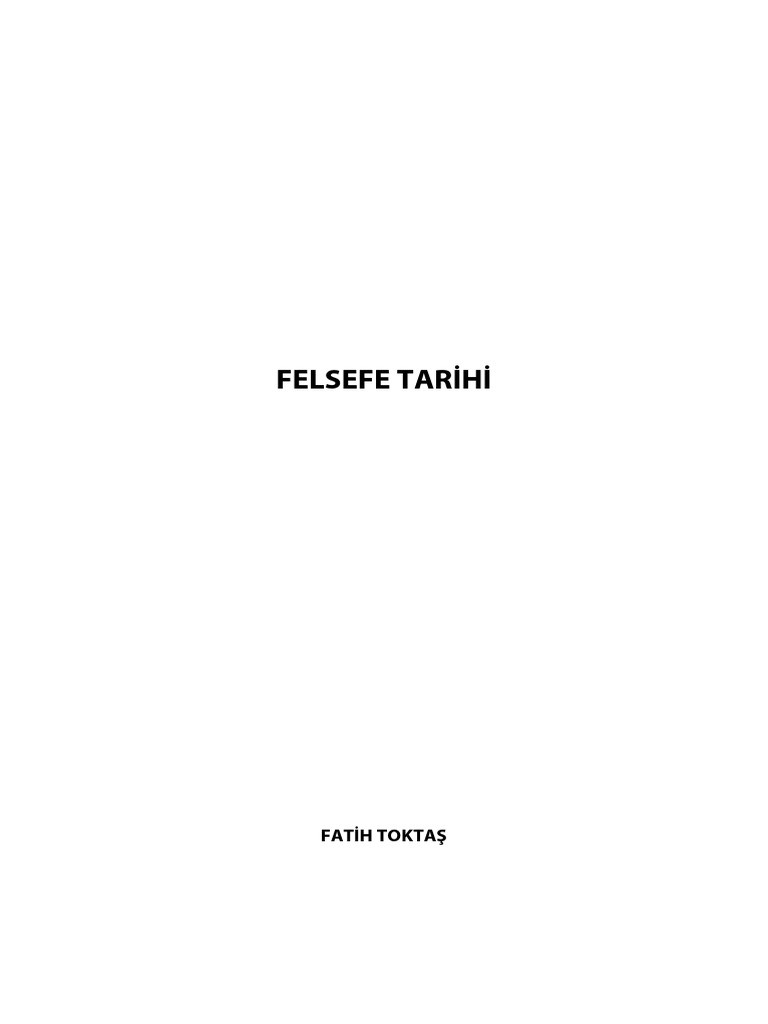 Felsefe Tarihi | PDF
