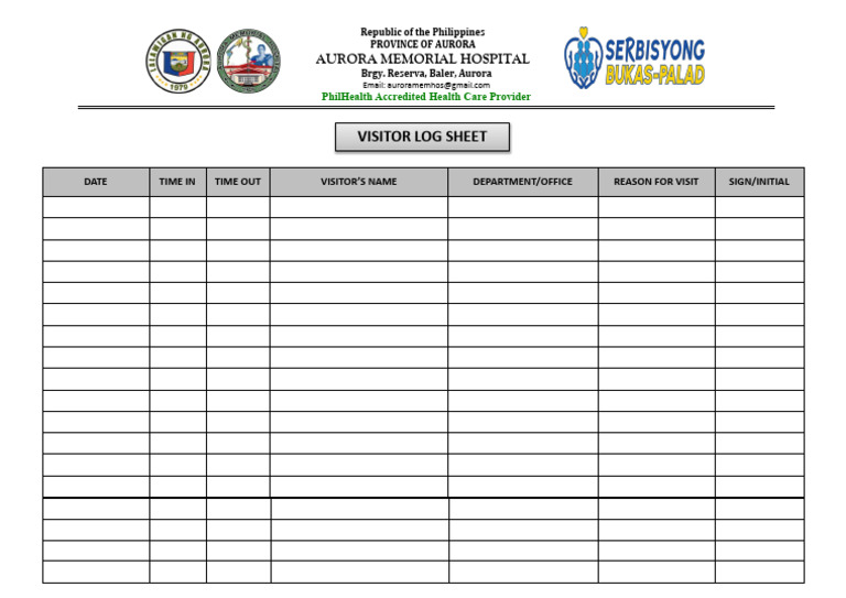 Visitor Log Sheet | PDF
