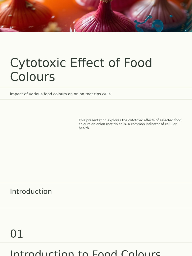 Cytotoxic Effect of Food Colours | PDF | Cytotoxicity