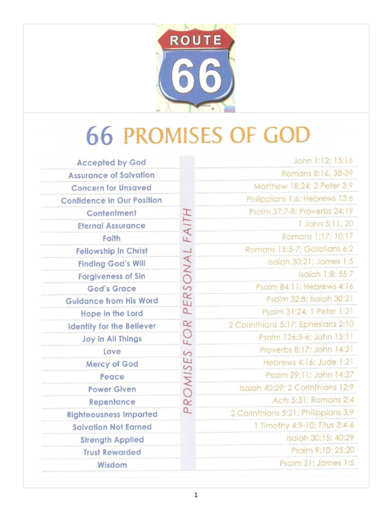66+Promises+of+God+Chart+by+Dr +David+Jeremiah | PDF