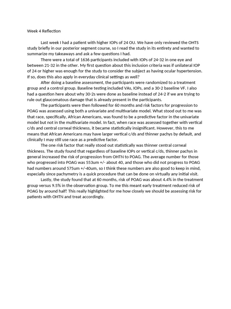 Week 4 Reflection | PDF