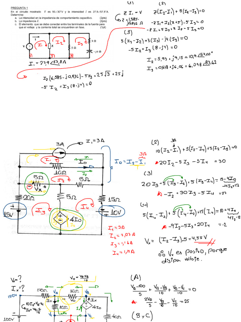 Practicando Pc2 Circuitos | PDF