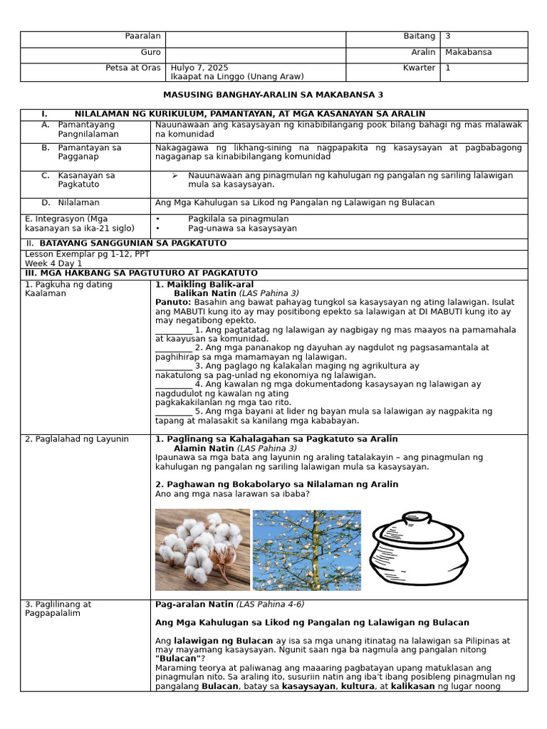 Dlp-Makabansa Q1 - Week 4 | PDF