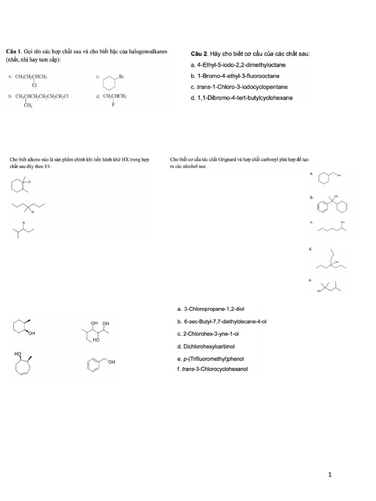 Organic Chemistry-Tasks | PDF