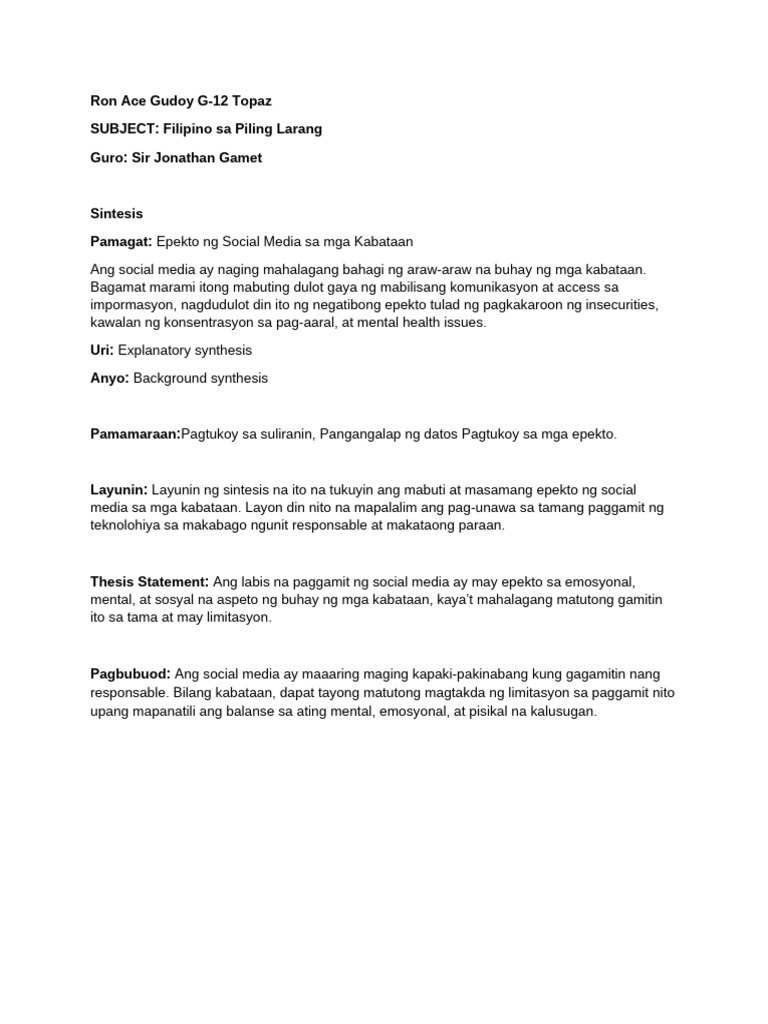 Ron Ace Gudoy G | PDF