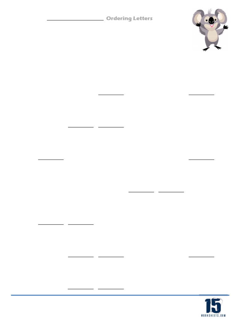 Ordering Letters | PDF