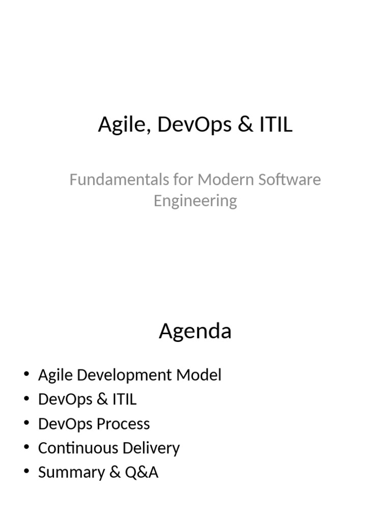 Agile_DevOps_ITIL_PPT | PDF | Agile Software Development | Scrum ...
