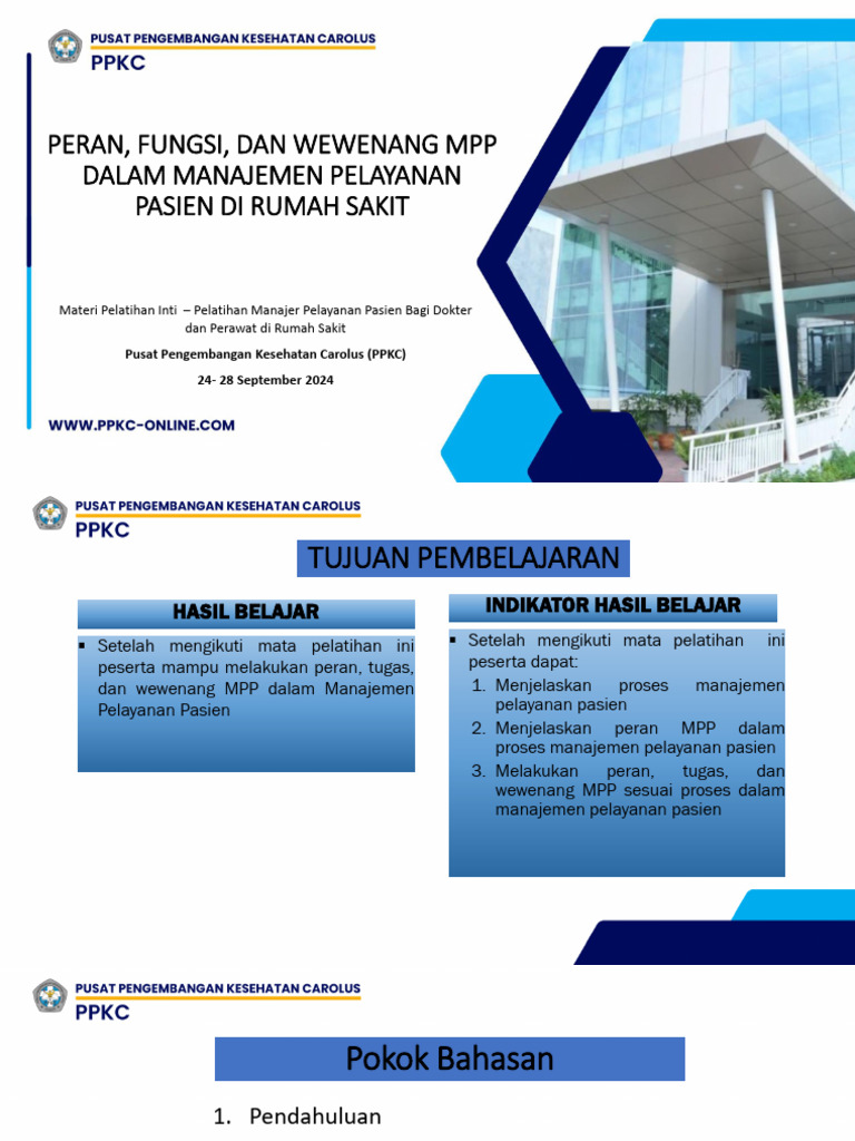 SK - PERAN FUNGSI DAN WEWENANG MPP DLM MNPP DI RUMAH SAKIT | PDF