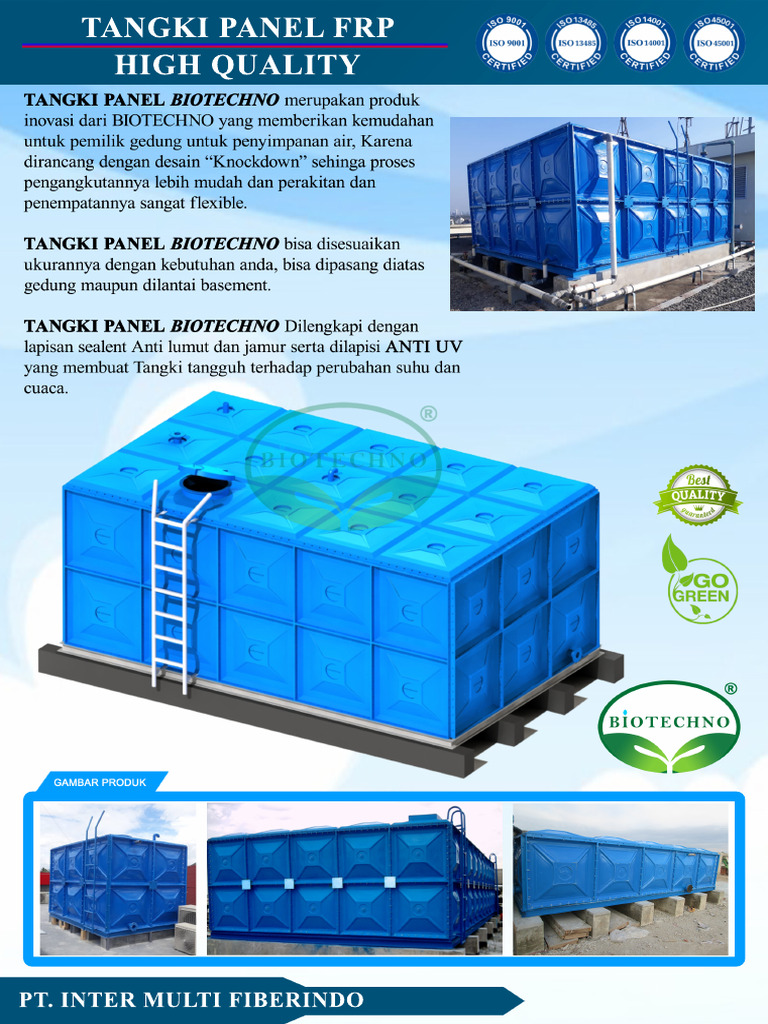 Tangki Panel Biotechno | PDF