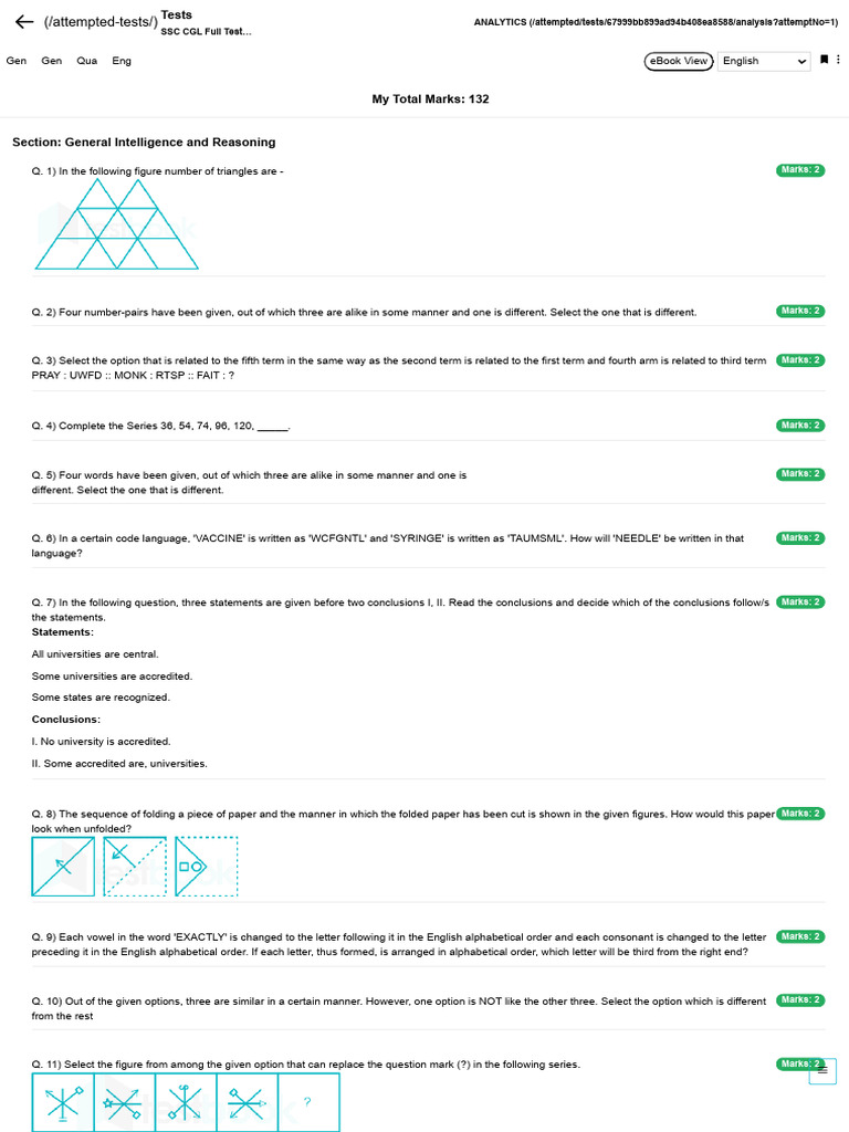 General Intelligence & Reasoning Test | PDF | Circle | Perpendicular