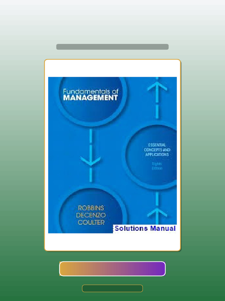 Fundamentals of Management 8th Edition Robbins Ebook and TestBank ...