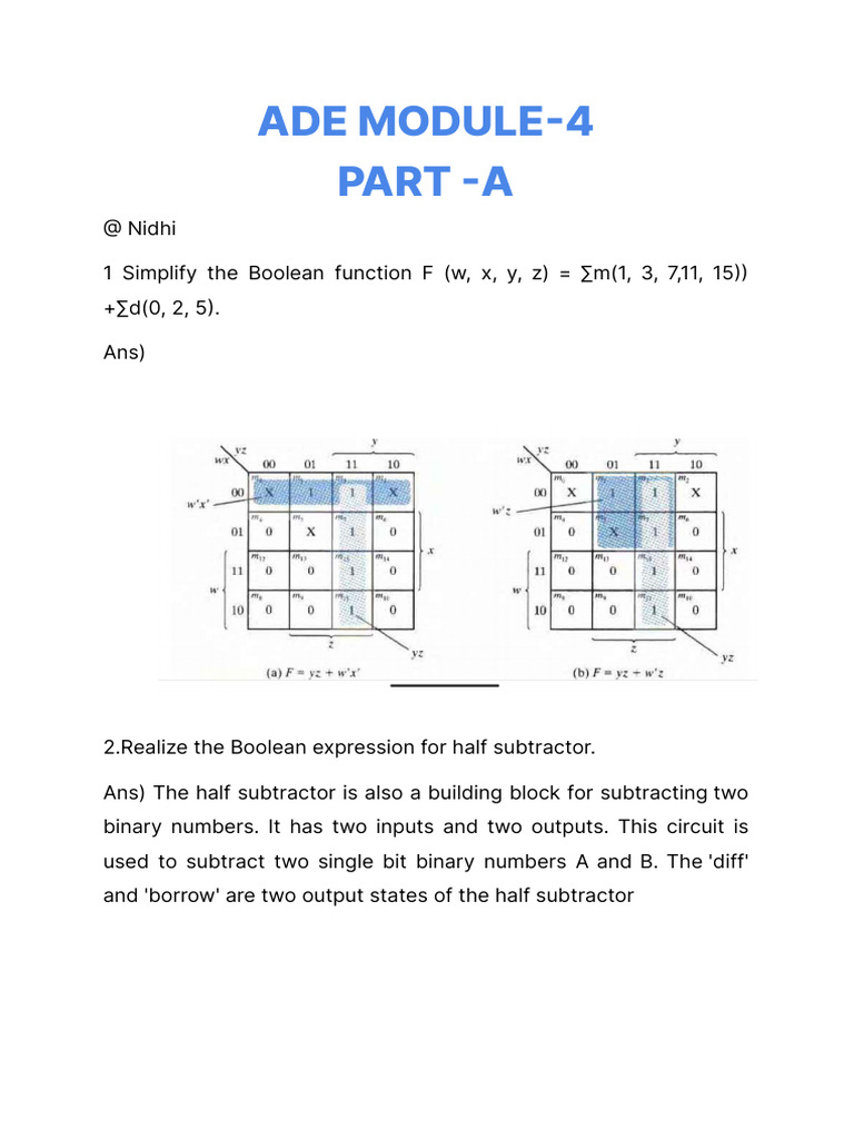 ADE Module 4 QB Complete Solutions | PDF | Digital Electronics ...