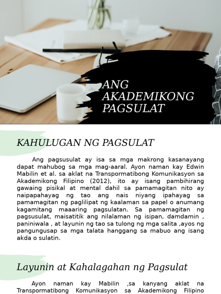 Ang Akademikong Pagsulat | PDF