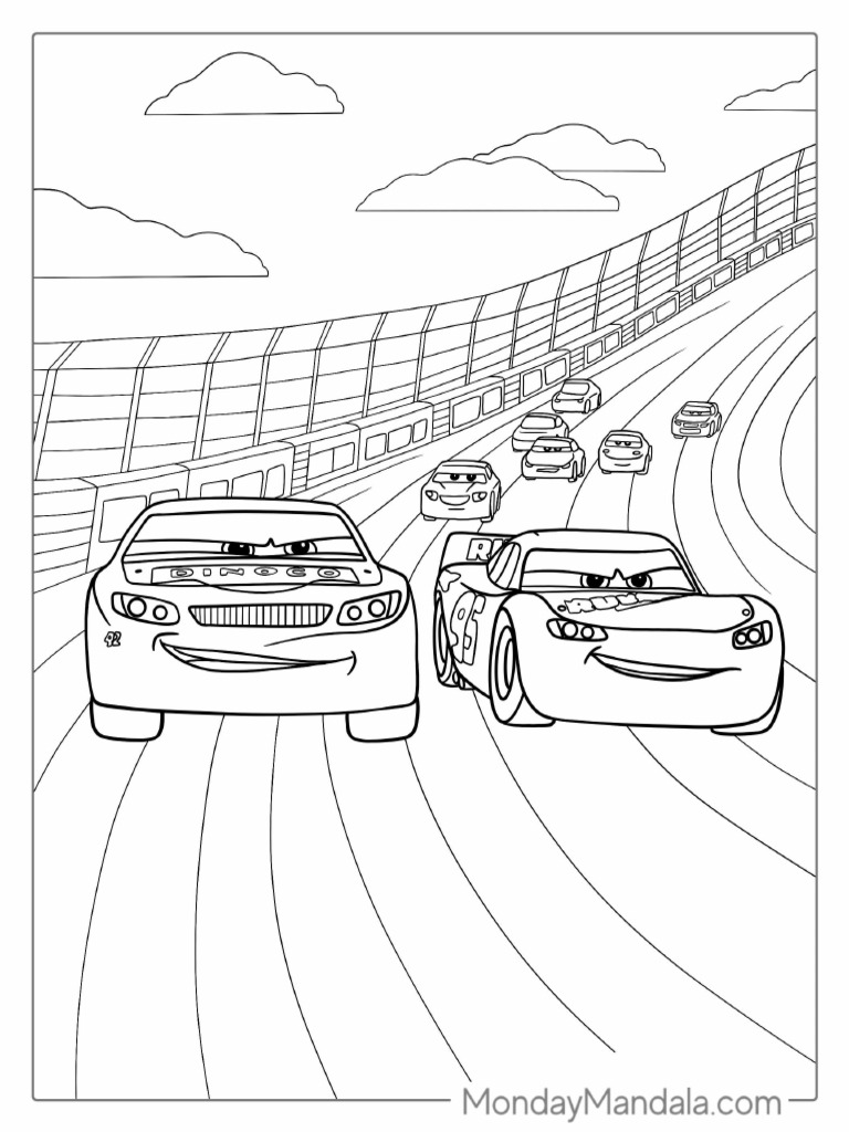 Pixar Cars Movie Coloring Page | PDF