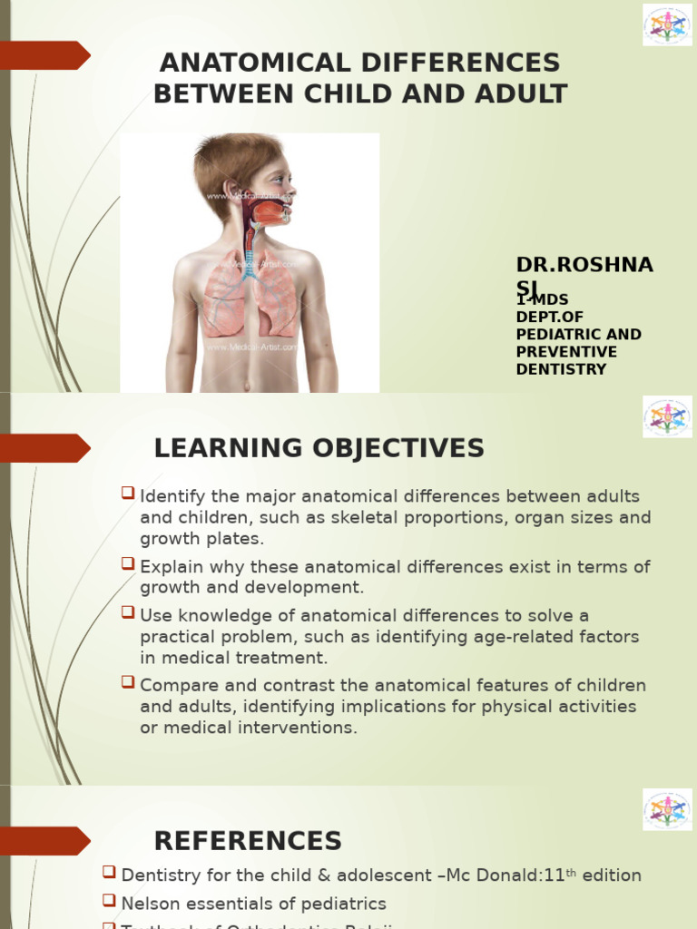 Anatomical Differences Child Vs Adult | PDF | Clinical Medicine ...