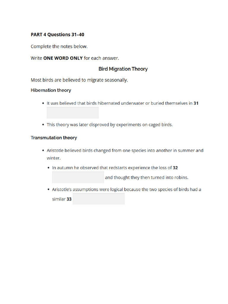 P4 Bird Migration Theory | PDF
