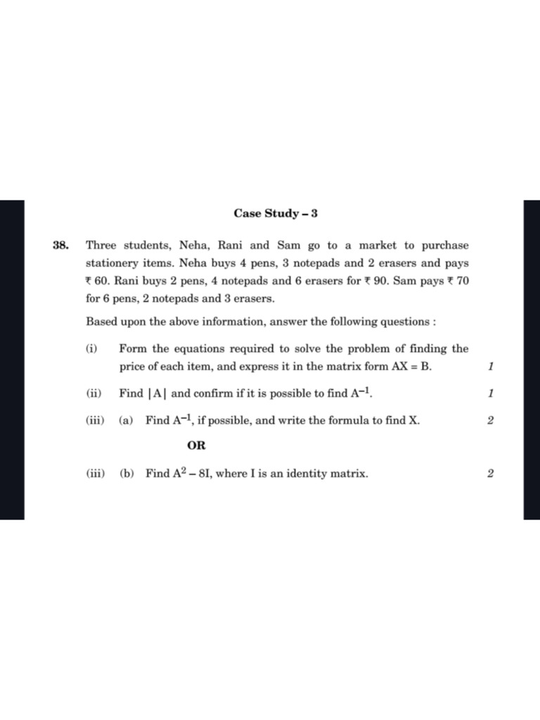 Cbse Case Study 2025 | PDF