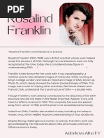Rosalind Franklin Reading-Questions | PDF | Francis Crick | Nucleic Acids