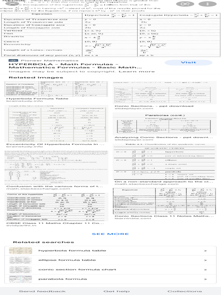 Hyperbola Equation Class 11 - Google Search | PDF