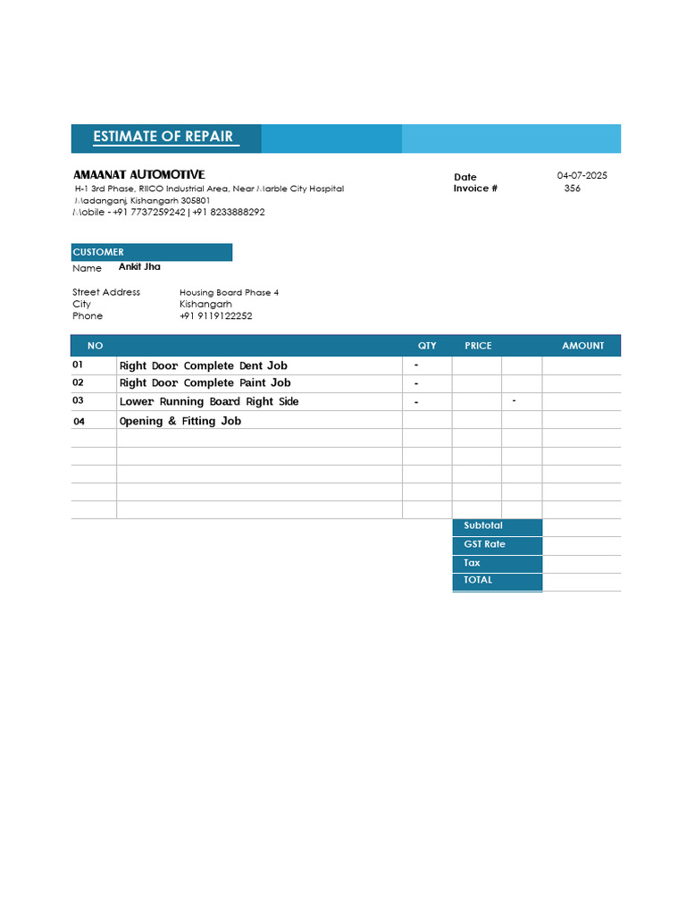 Performa Invoice | PDF