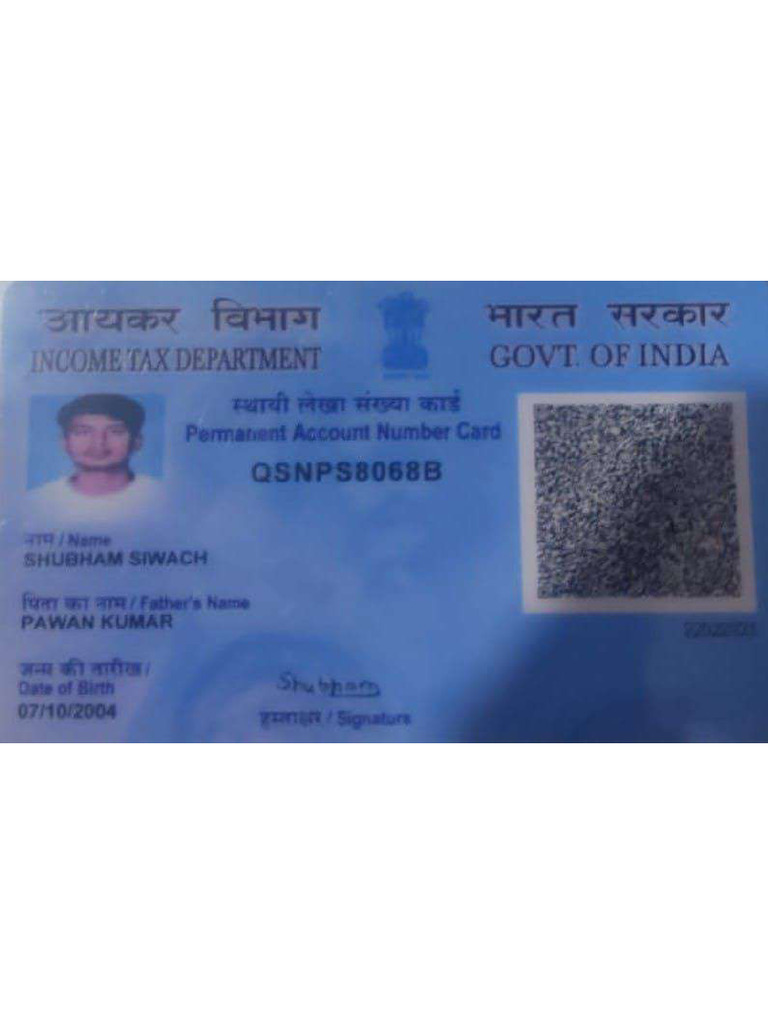 Shubham Pan Card | PDF