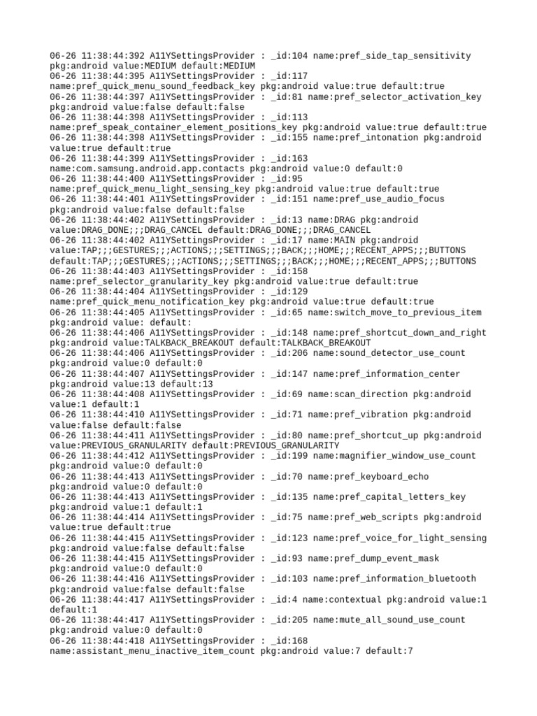 a11yProvider Log | PDF | Computing Platforms | Free Mobile Software