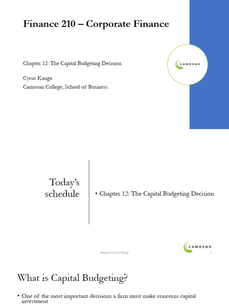 Capital Budgeting in Corporate Finance | PDF | Net Present Value ...