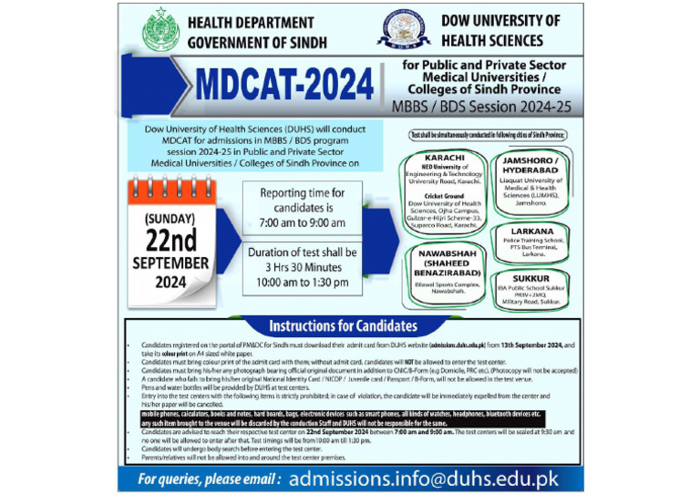 MDCAT FINAL Advertisment | PDF