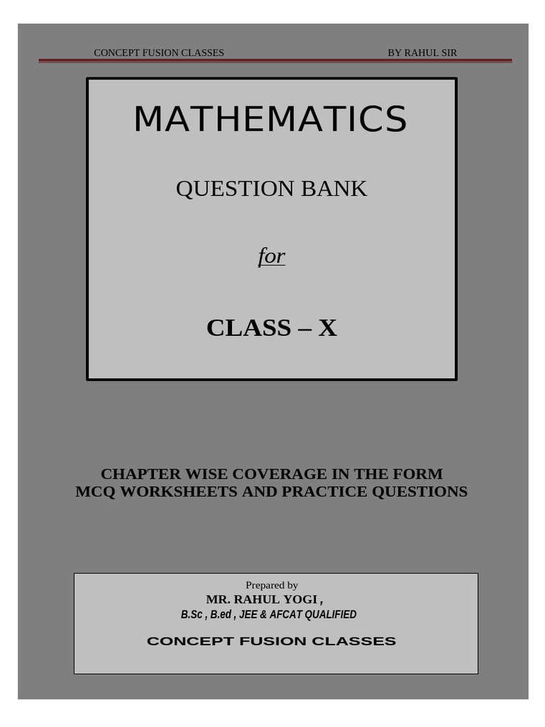 Concept Fusion Classes by Rahul Sir | PDF | Trigonometric Functions ...