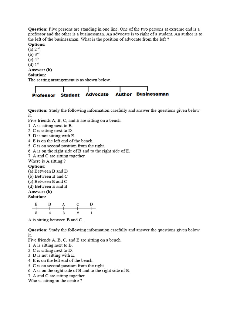 08 - Seating Arrangement | PDF