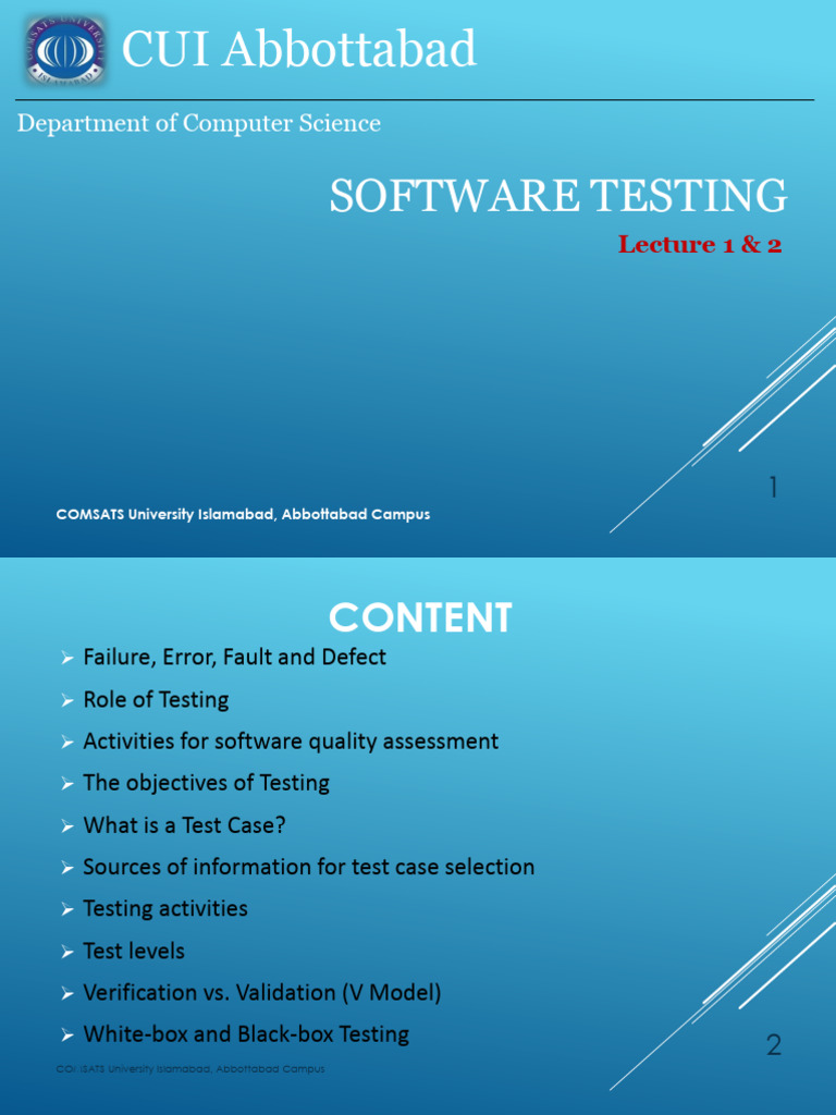 Lecture 1-2-Introduction To Software Testing-Basic Concepts | PDF ...