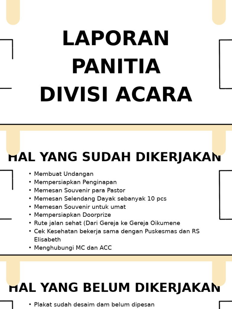 Laporan Panitia Divisi Acara - 20250614 - 185541 - 0000 | PDF